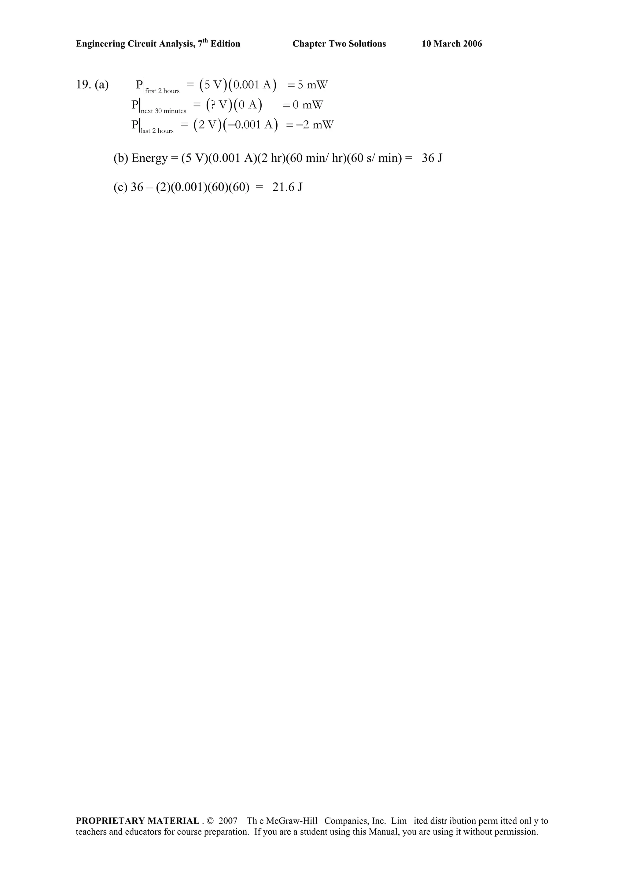 Engineering Circuit analysis Solutions 7ed Hayt PDF Engineering Circuit analysis Solutions 7ed Hayt PDF