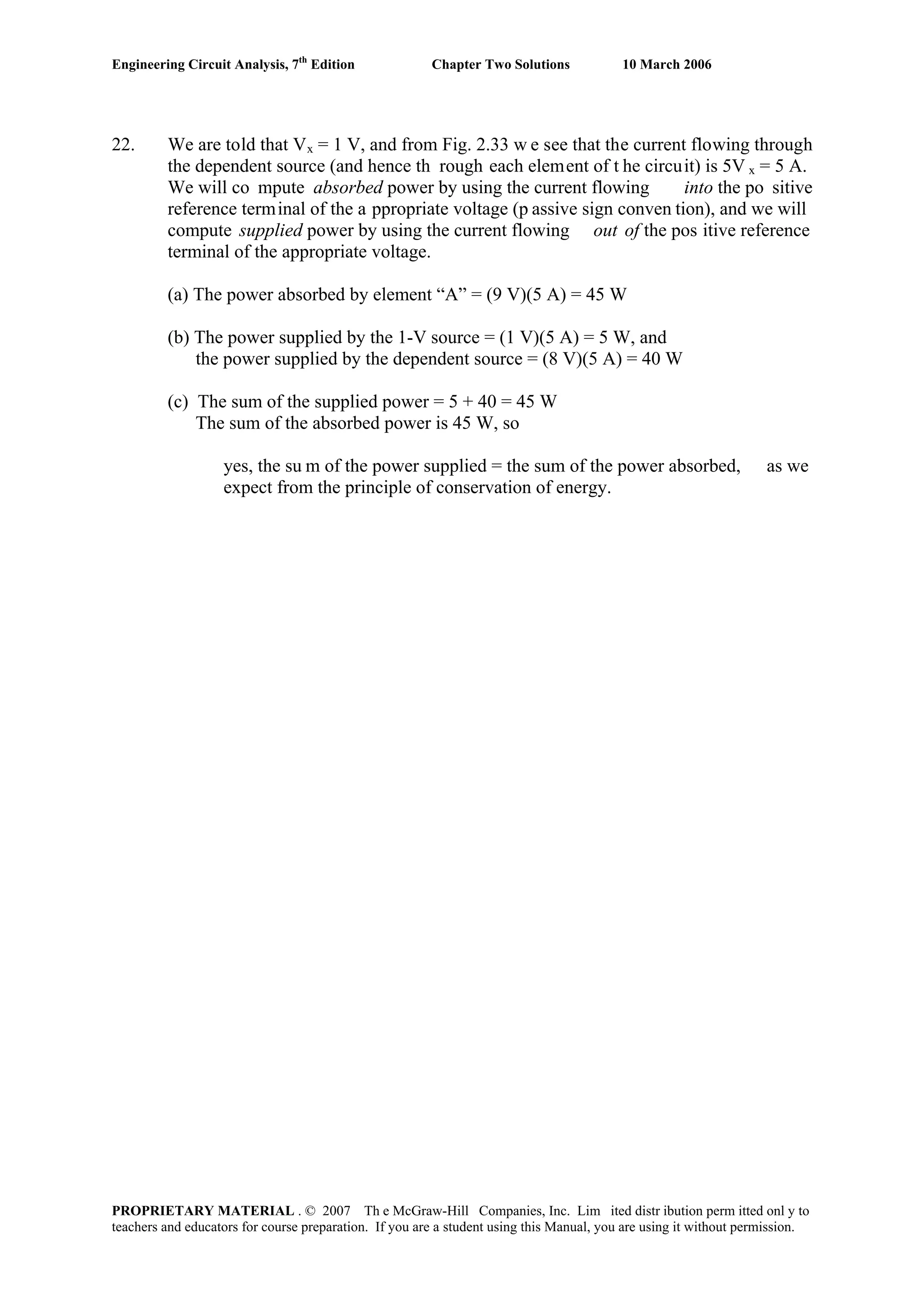 Engineering circuit-analysis solutions 7ed hayt | PDF