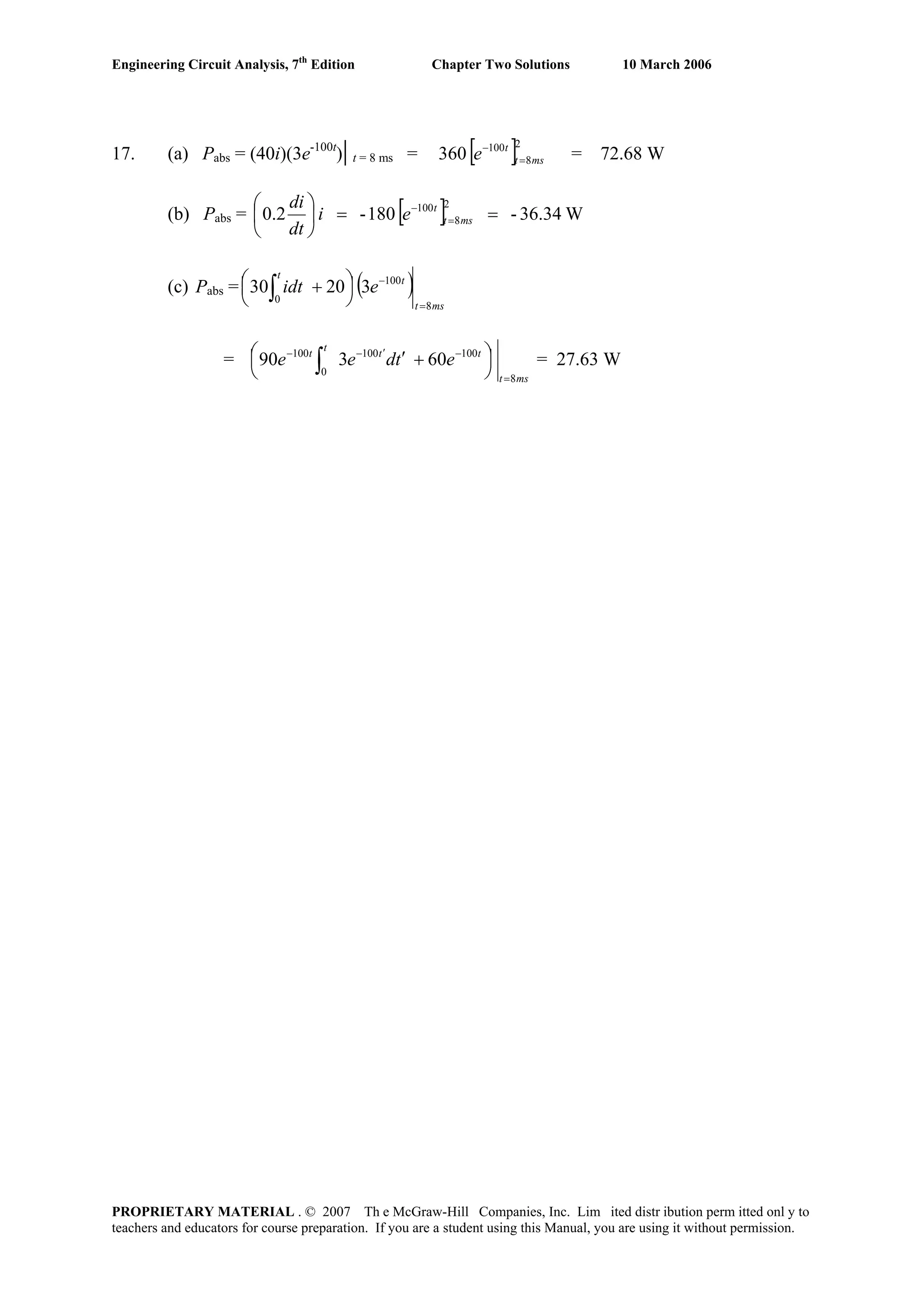 Solucionario de Análisis de Circuitos en Ingeniería 7ma edicion Hayt&Kemmerly | PDF