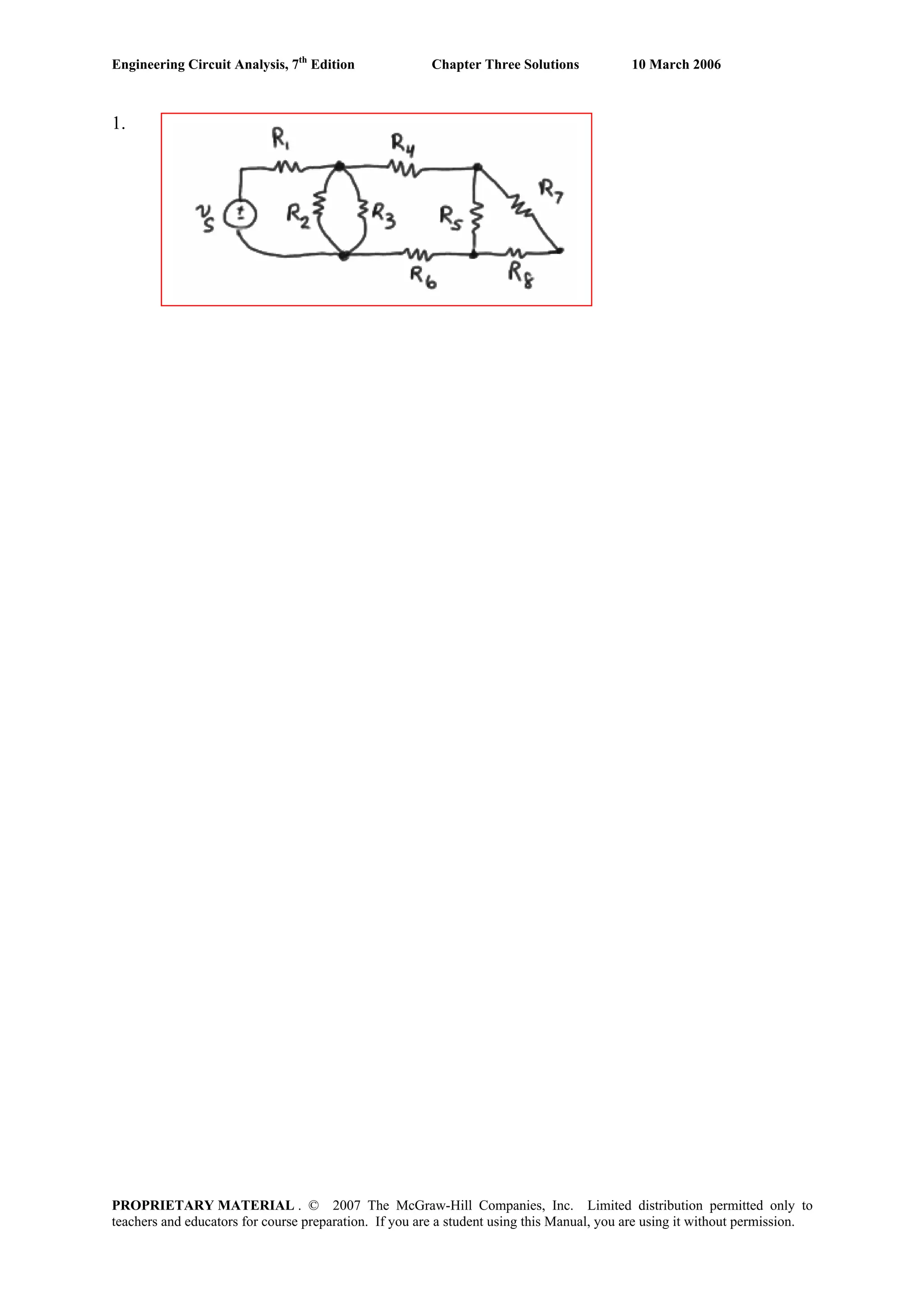 Solucionario de Análisis de Circuitos en Ingeniería 7ma edicion Hayt&Kemmerly | PDF