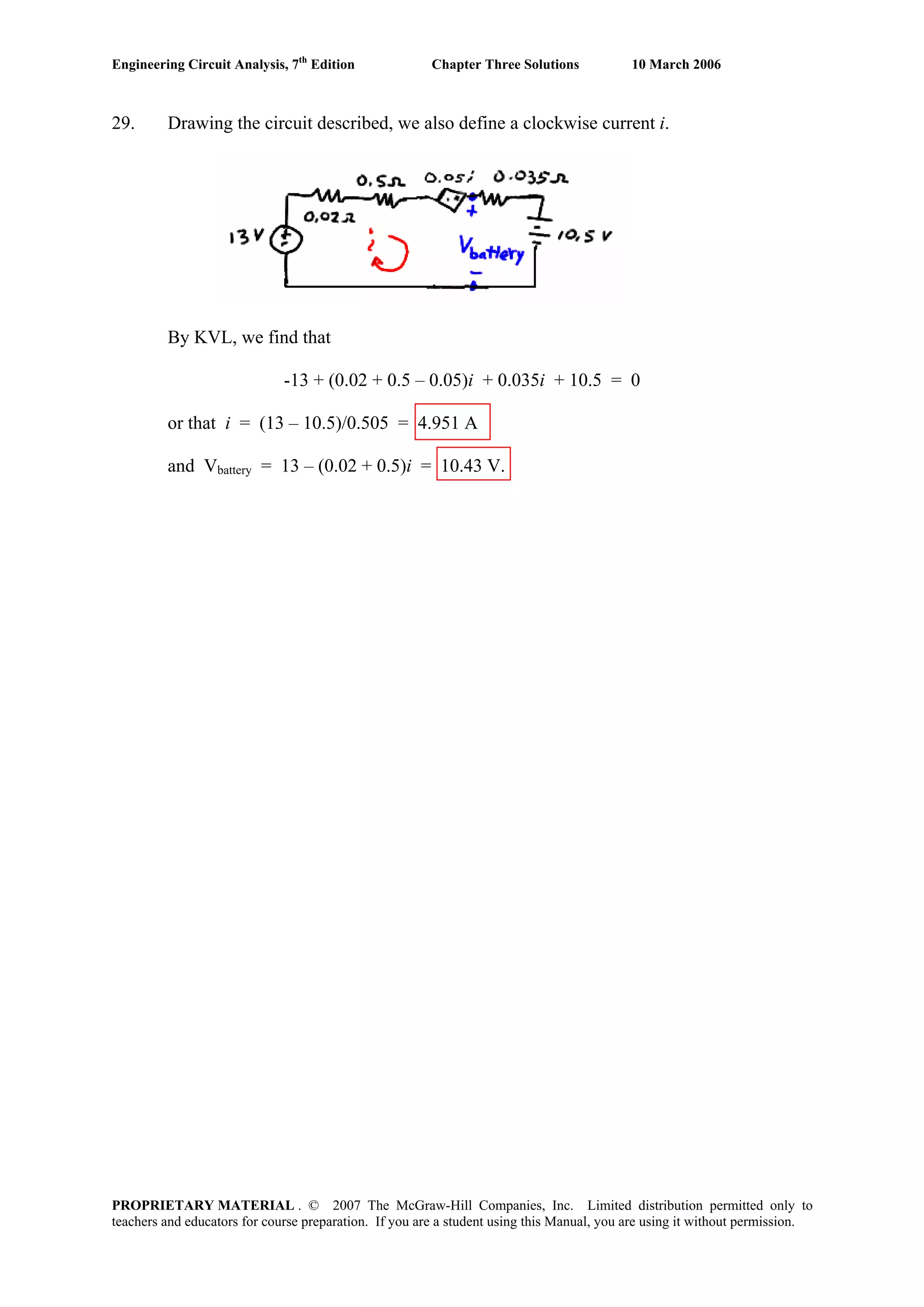 Solucionario de Análisis de Circuitos en Ingeniería 7ma edicion Hayt&Kemmerly | PDF