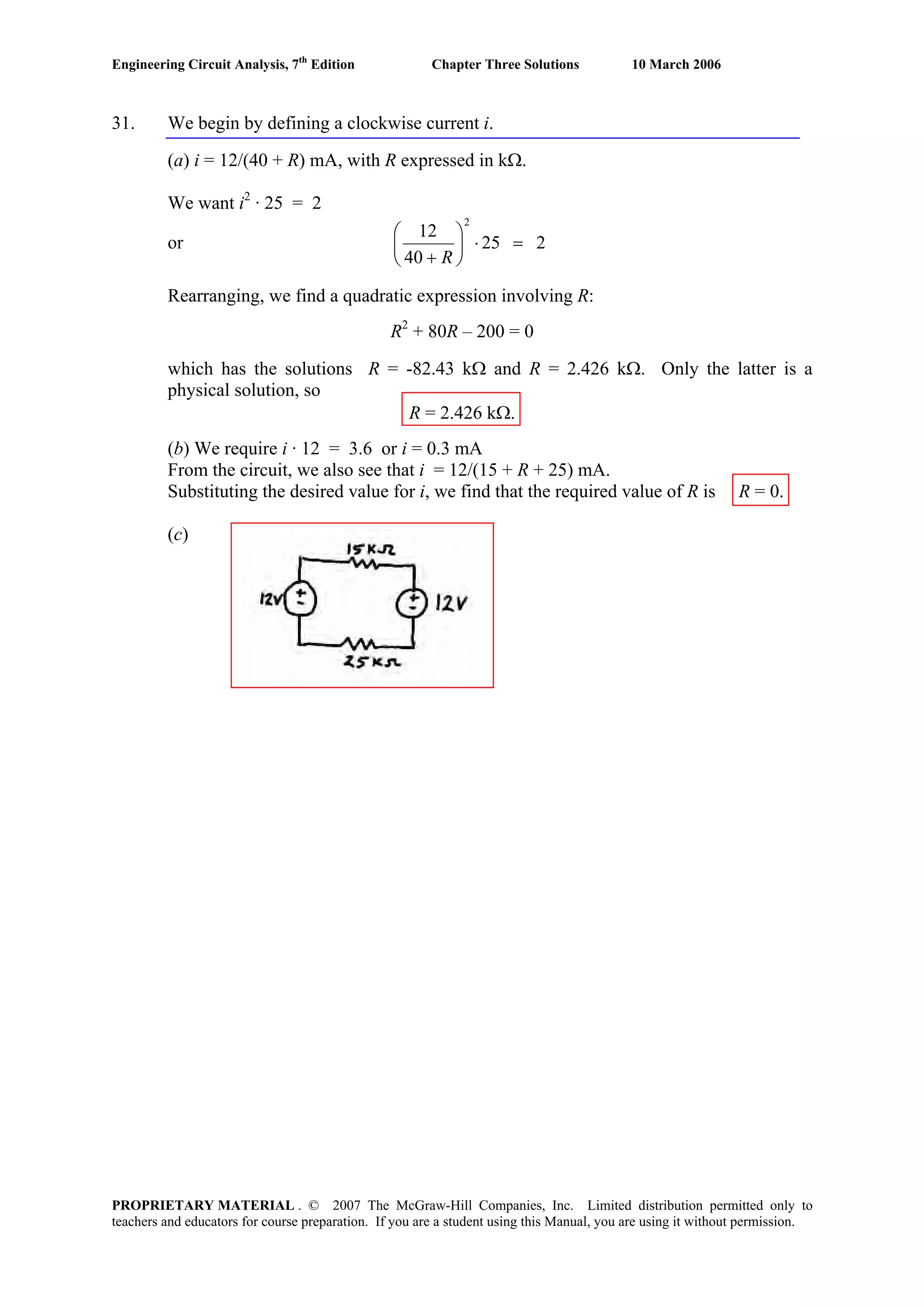 Solucionario de Análisis de Circuitos en Ingeniería 7ma edicion Hayt&Kemmerly | PDF