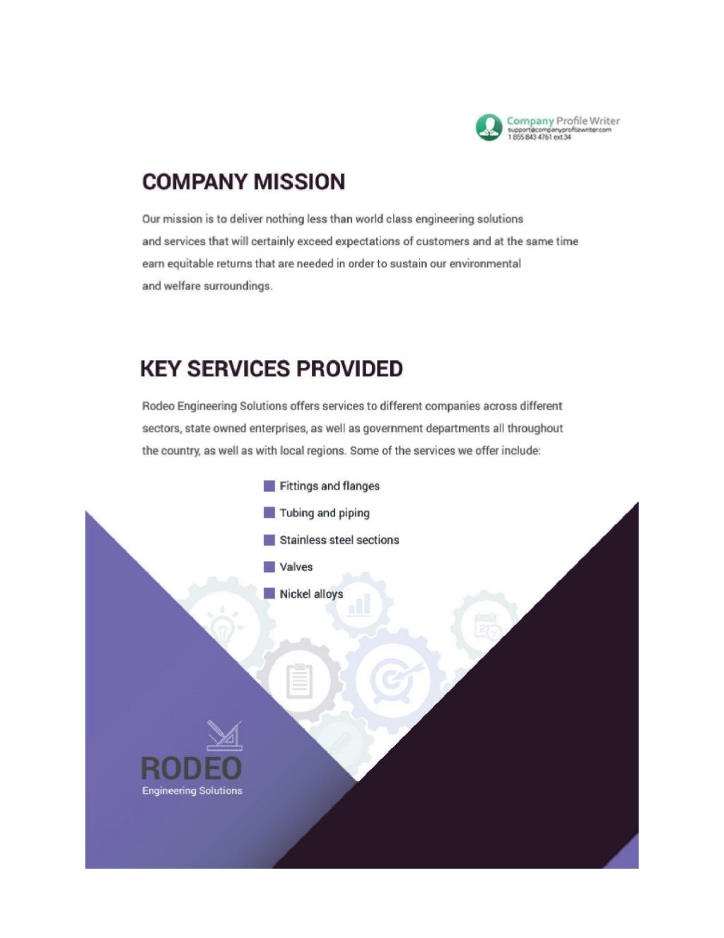 Engineering Company Profile Sample