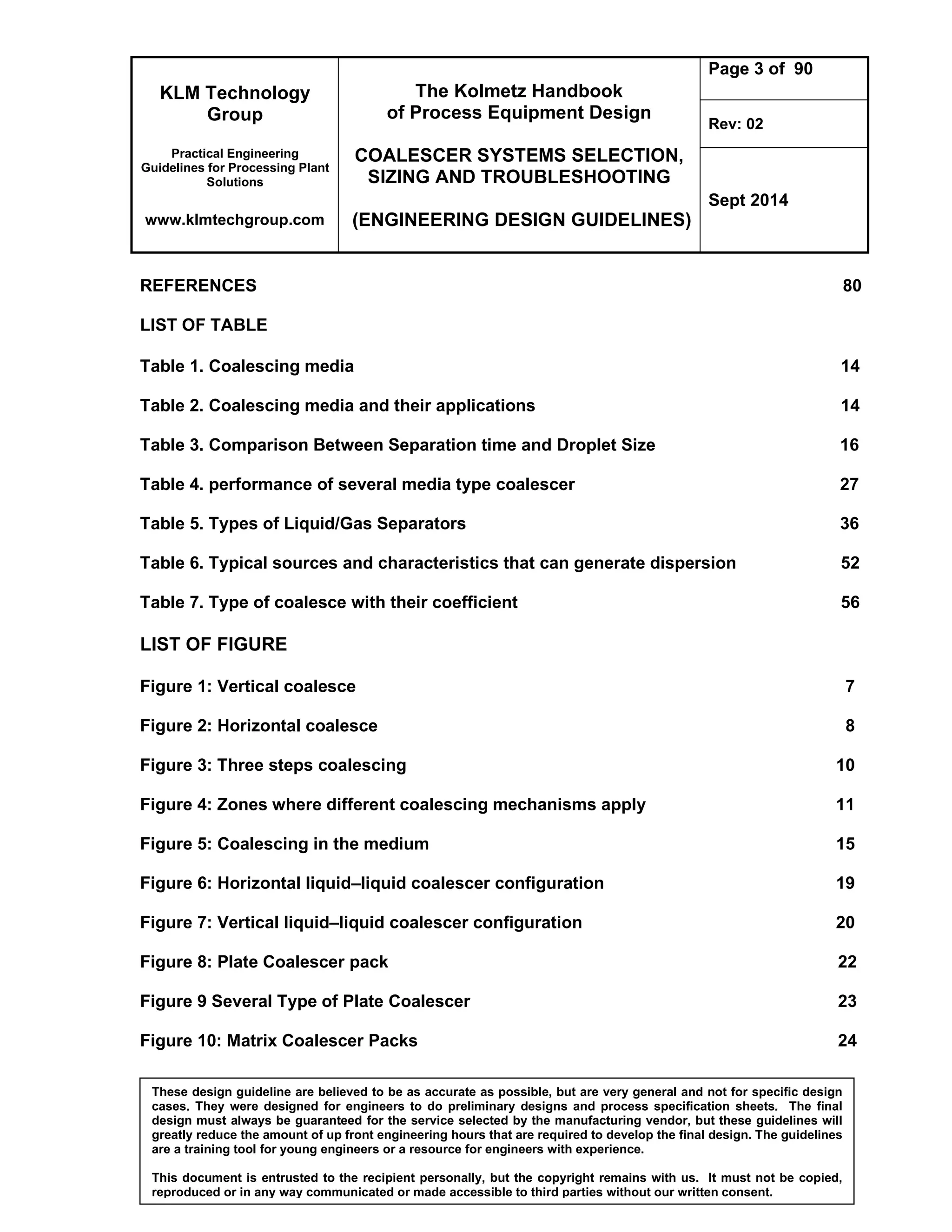 Coalescer Systems Selection, Sizing and Troubleshooting | PDF
