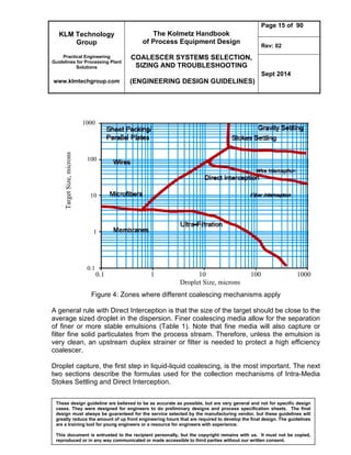 Coalescer Systems Selection, Sizing and Troubleshooting | PDF