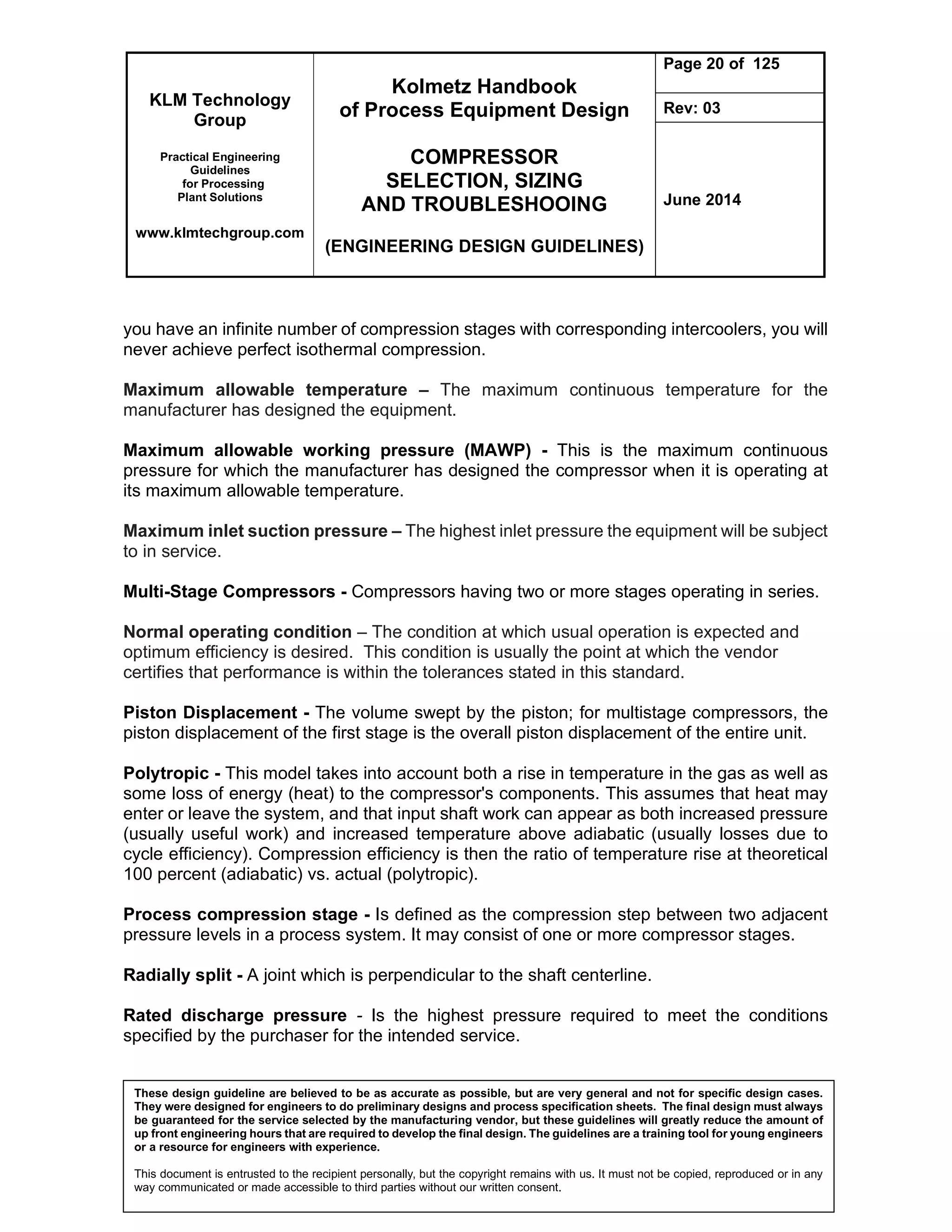 Compressor Systems Selection Sizing and Troubleshooting | PDF