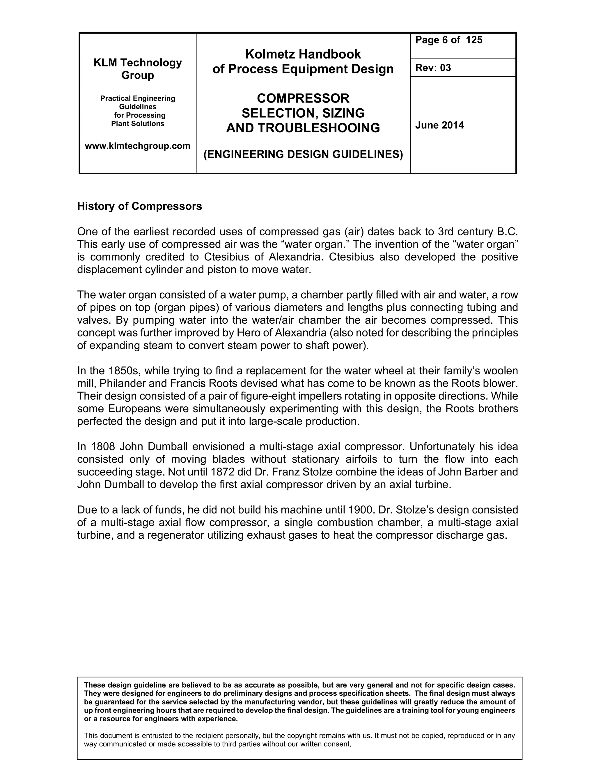 Compressor Systems Selection Sizing and Troubleshooting | PDF
