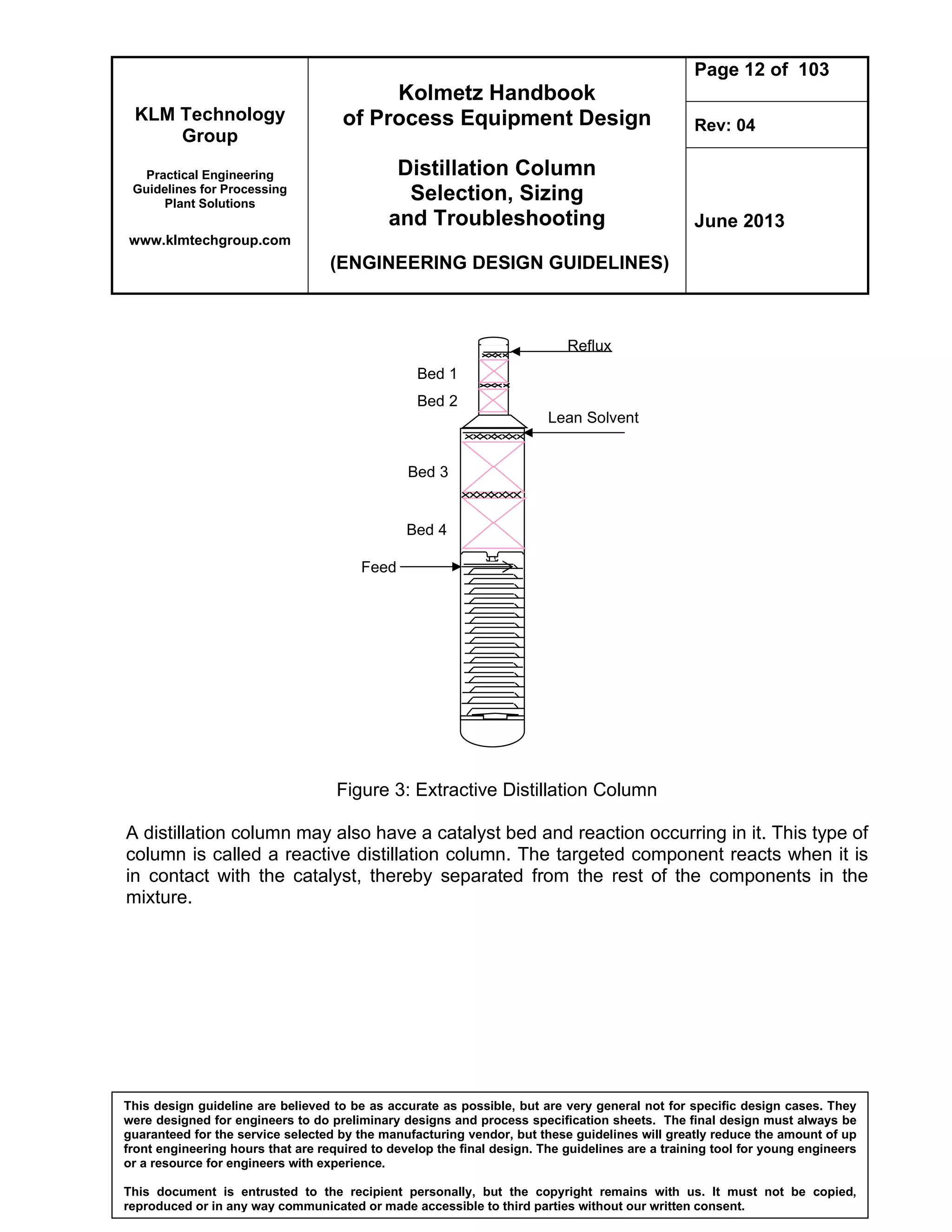 Distillation Column Systems Selection, Sizing and Troubleshooting | PDF
