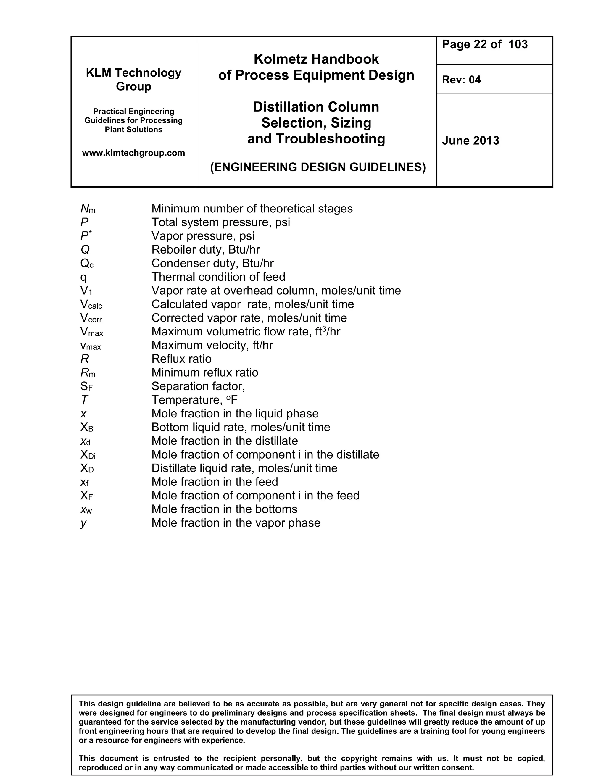 Distillation Column Systems Selection, Sizing and Troubleshooting | PDF
