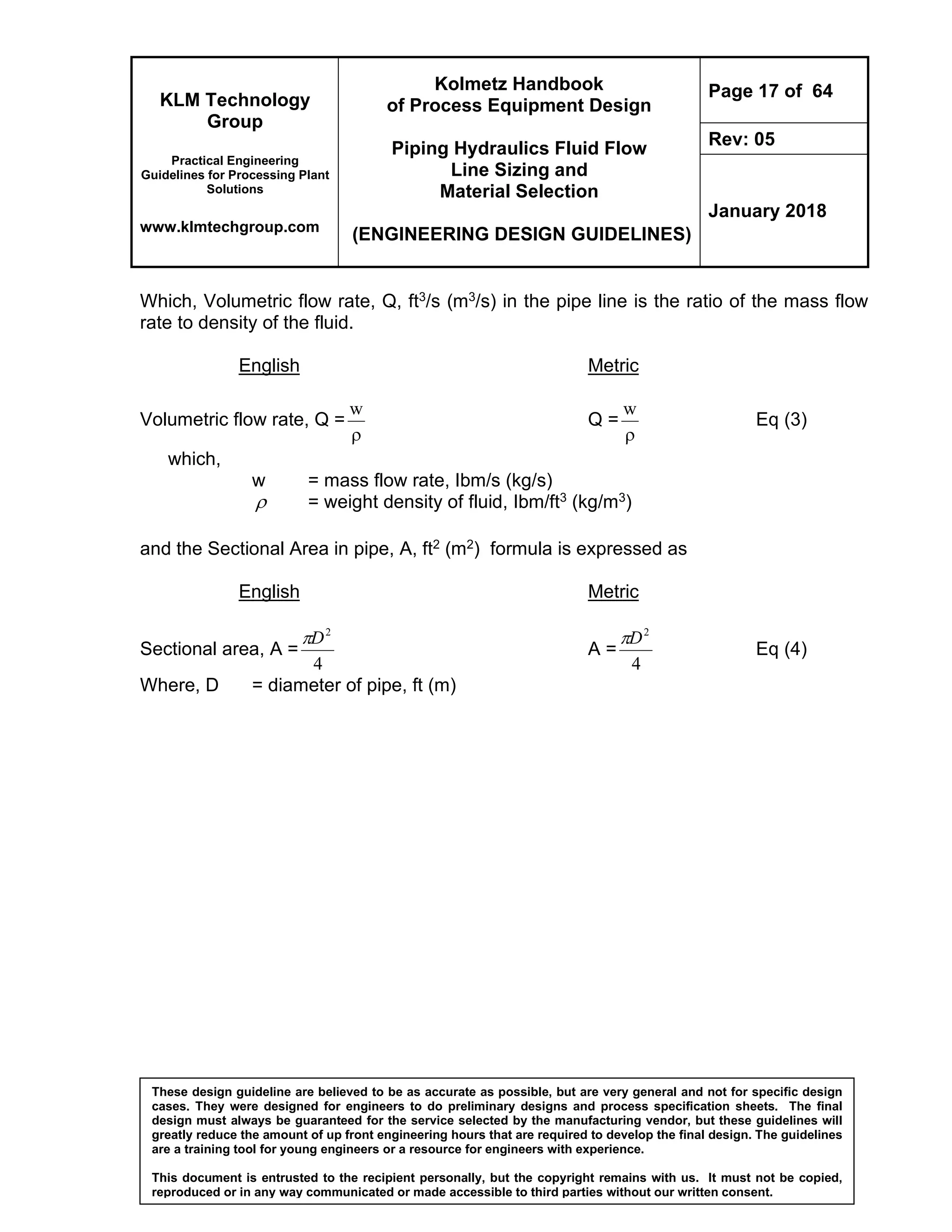 Piping Hydraulics Fluid Flow Selection, Sizing and Troubleshooting | PDF