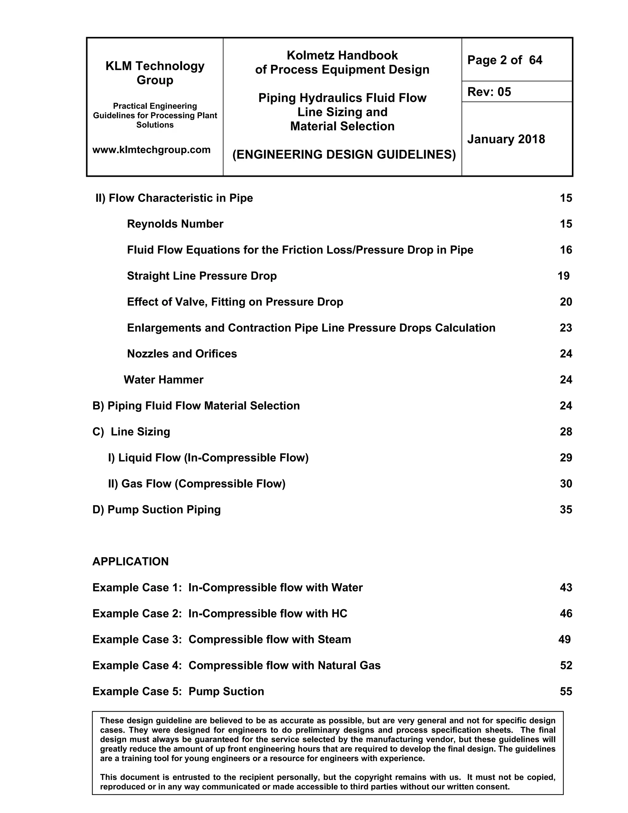Piping Hydraulics Fluid Flow Selection, Sizing and Troubleshooting | PDF