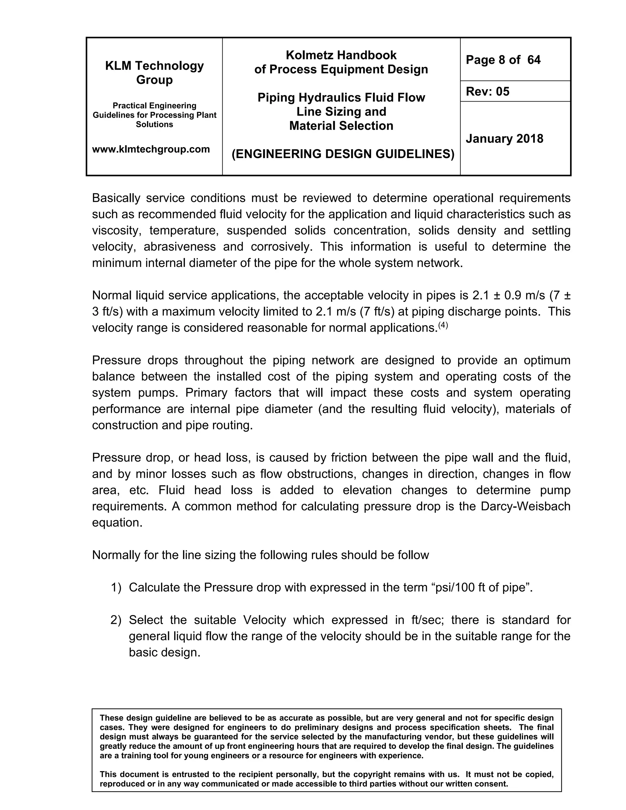 Piping Hydraulics Fluid Flow Selection, Sizing and Troubleshooting | PDF