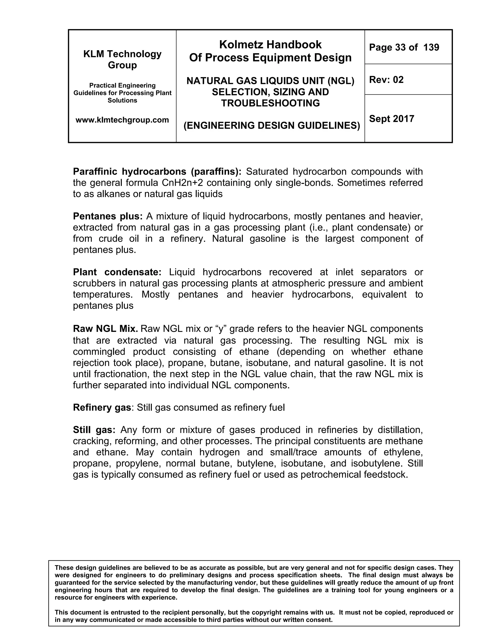 Natural Gas Liquids Units Selection, Sizing and Troubleshooting | PDF