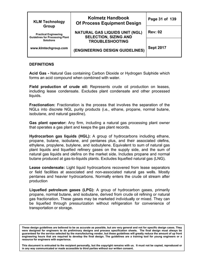 Natural Gas Liquids Units Selection, Sizing and Troubleshooting | PDF