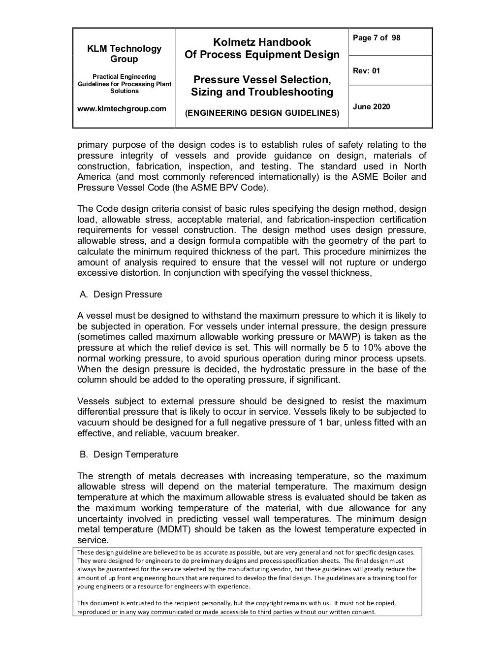 Pressure Vessel Selection Sizing And Troubleshooting