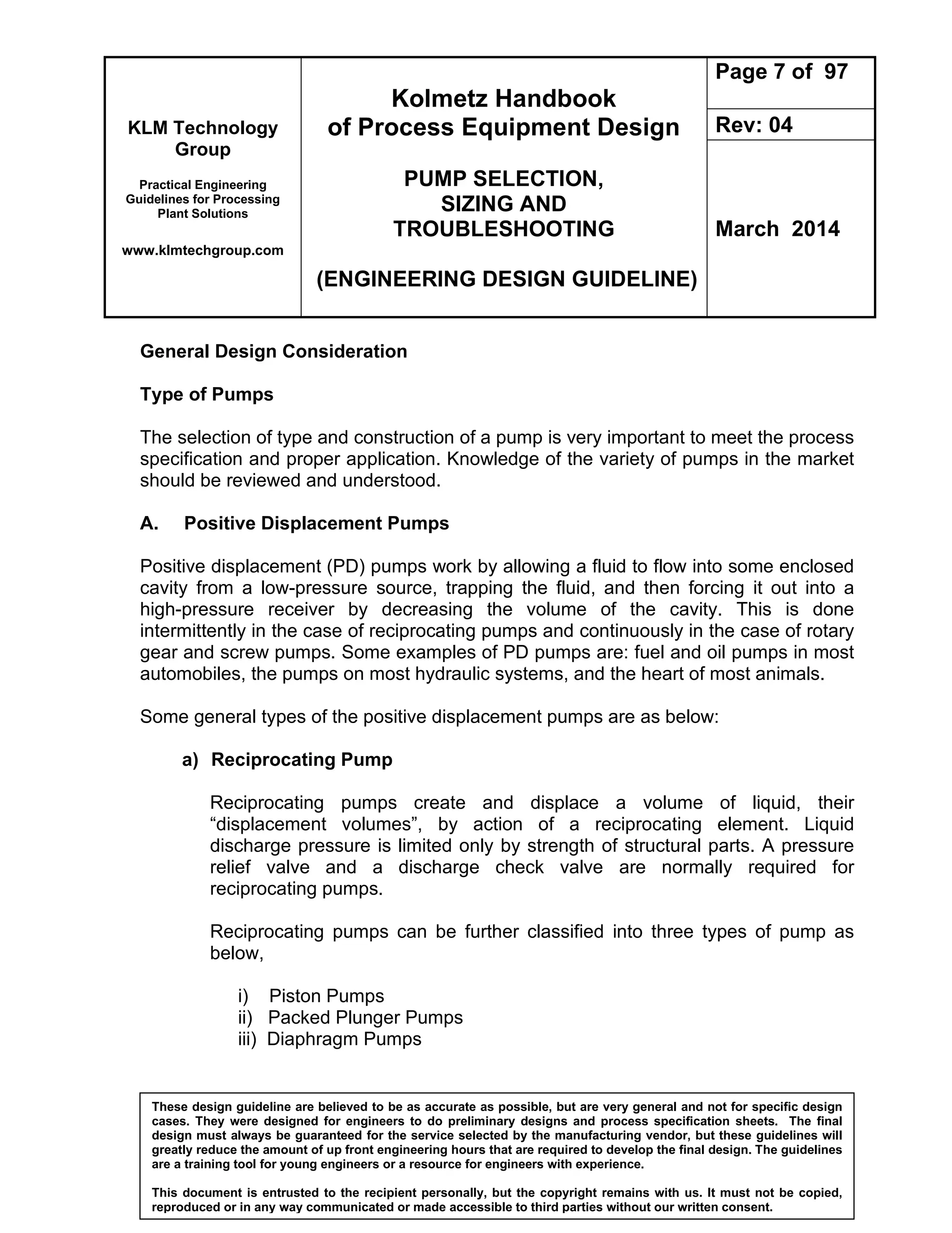 Pump Systems Selection, Sizing and Troubleshooting | PDF