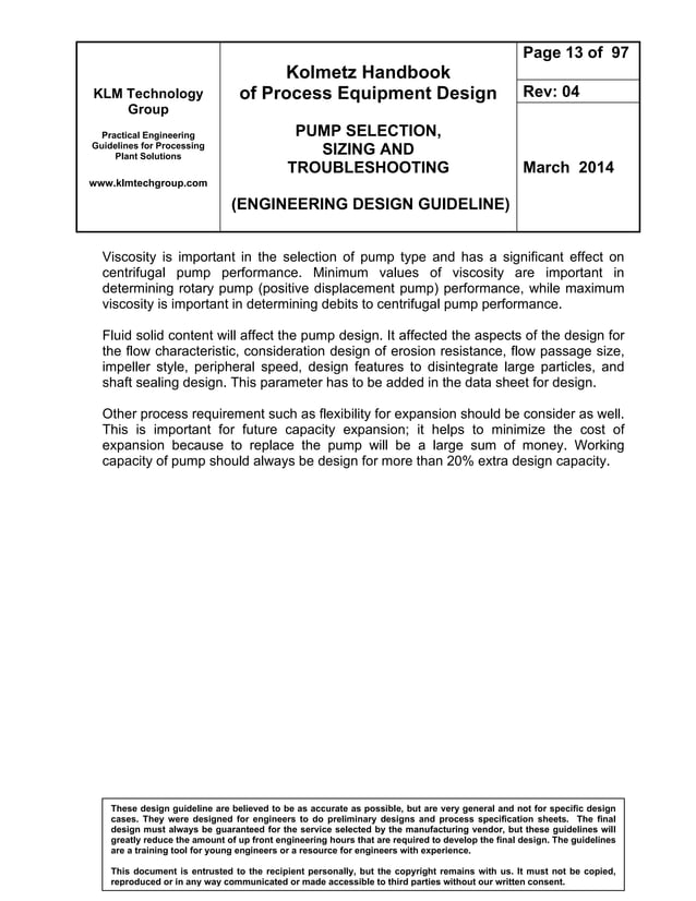 Pump Systems Selection, Sizing and Troubleshooting | PDF