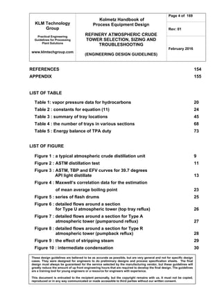 Refinery Atmospheric Crude Tower Selection, Sizing and Troubleshooting ...