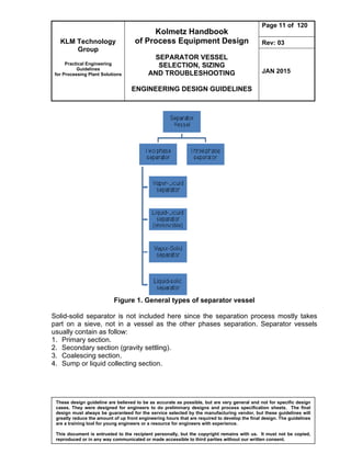 Seperator Vessels Selection, Sizing and Troubleshooting | PDF