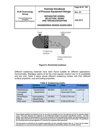 Seperator Vessels Selection, Sizing and Troubleshooting | PDF