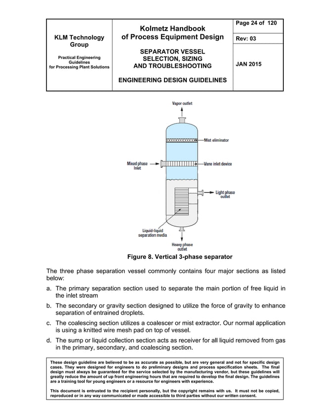 Seperator Vessels Selection, Sizing and Troubleshooting | PDF