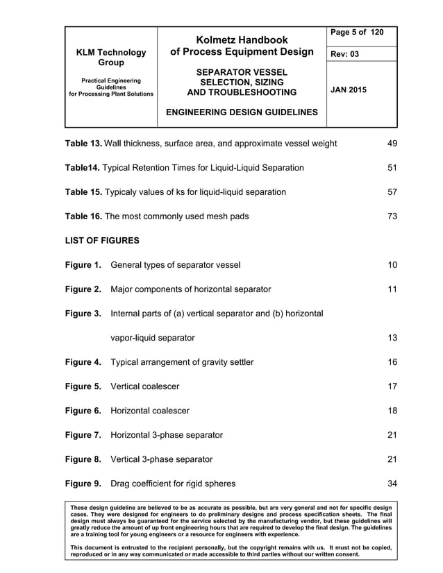 Seperator Vessels Selection, Sizing and Troubleshooting | PDF