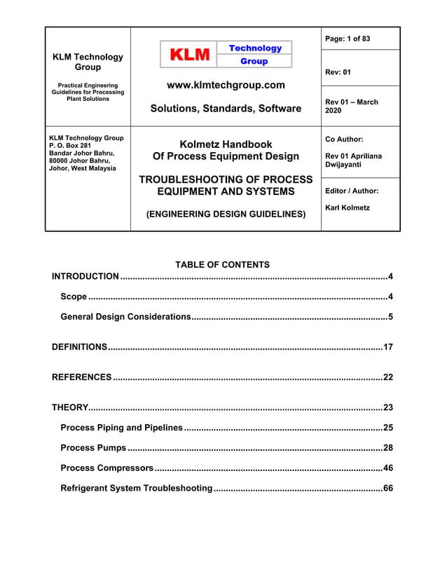Process Equipment Troubleshooting | PDF | Business | Business and Finance