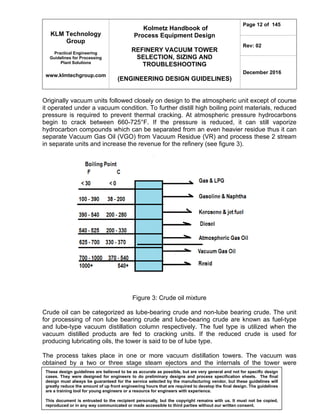 Refining Vacuum Tower Selection Sizing and Troubleshooting | PDF