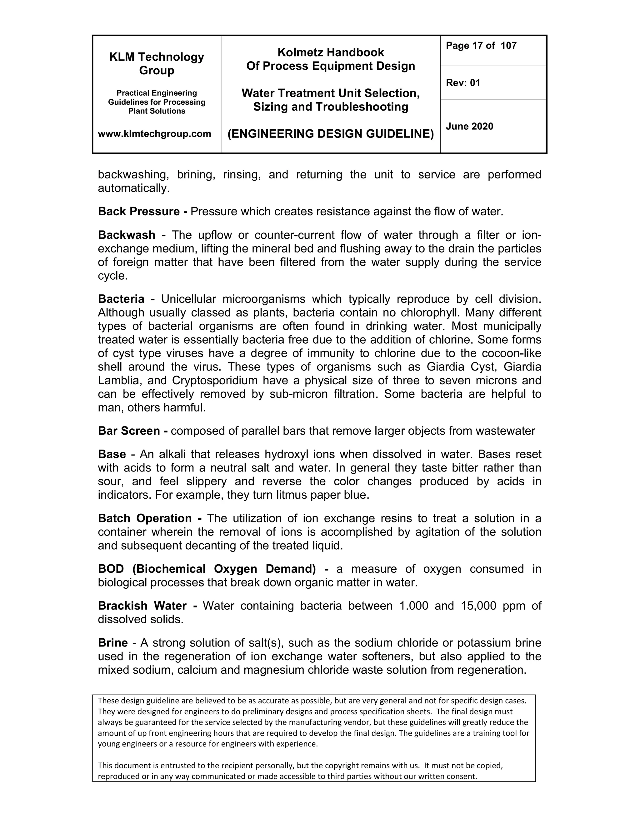 Water Treatment Unit Selection, Sizing and Troubleshooting | PDF