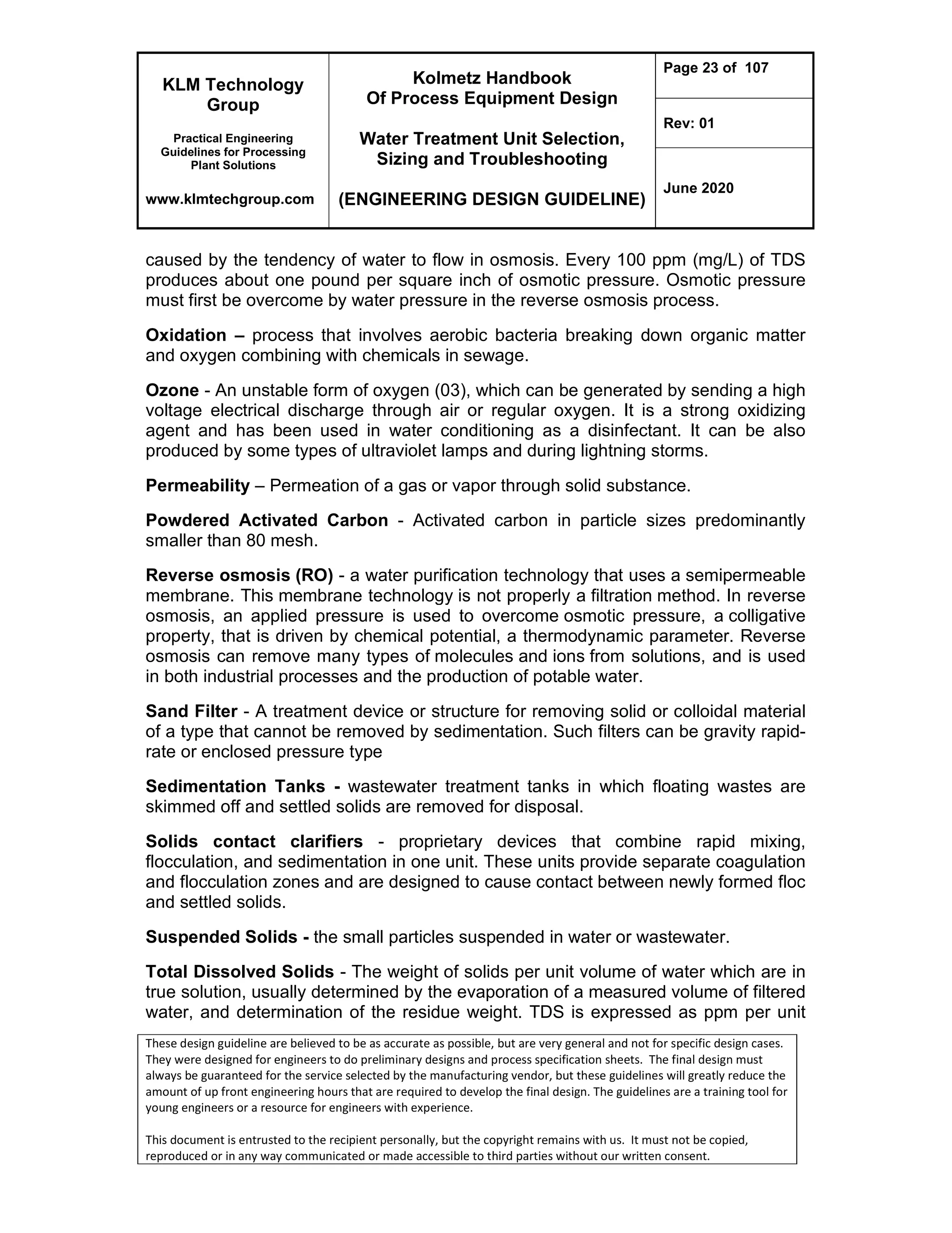 Water Treatment Unit Selection, Sizing and Troubleshooting | PDF