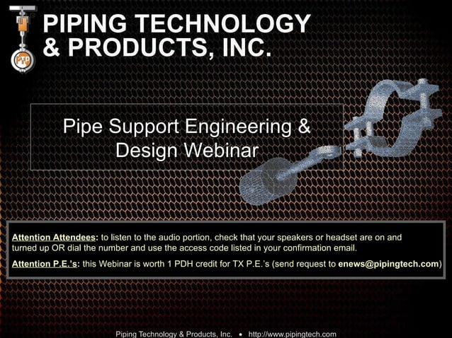 Pipe Support Engineering & Design - June | PPT