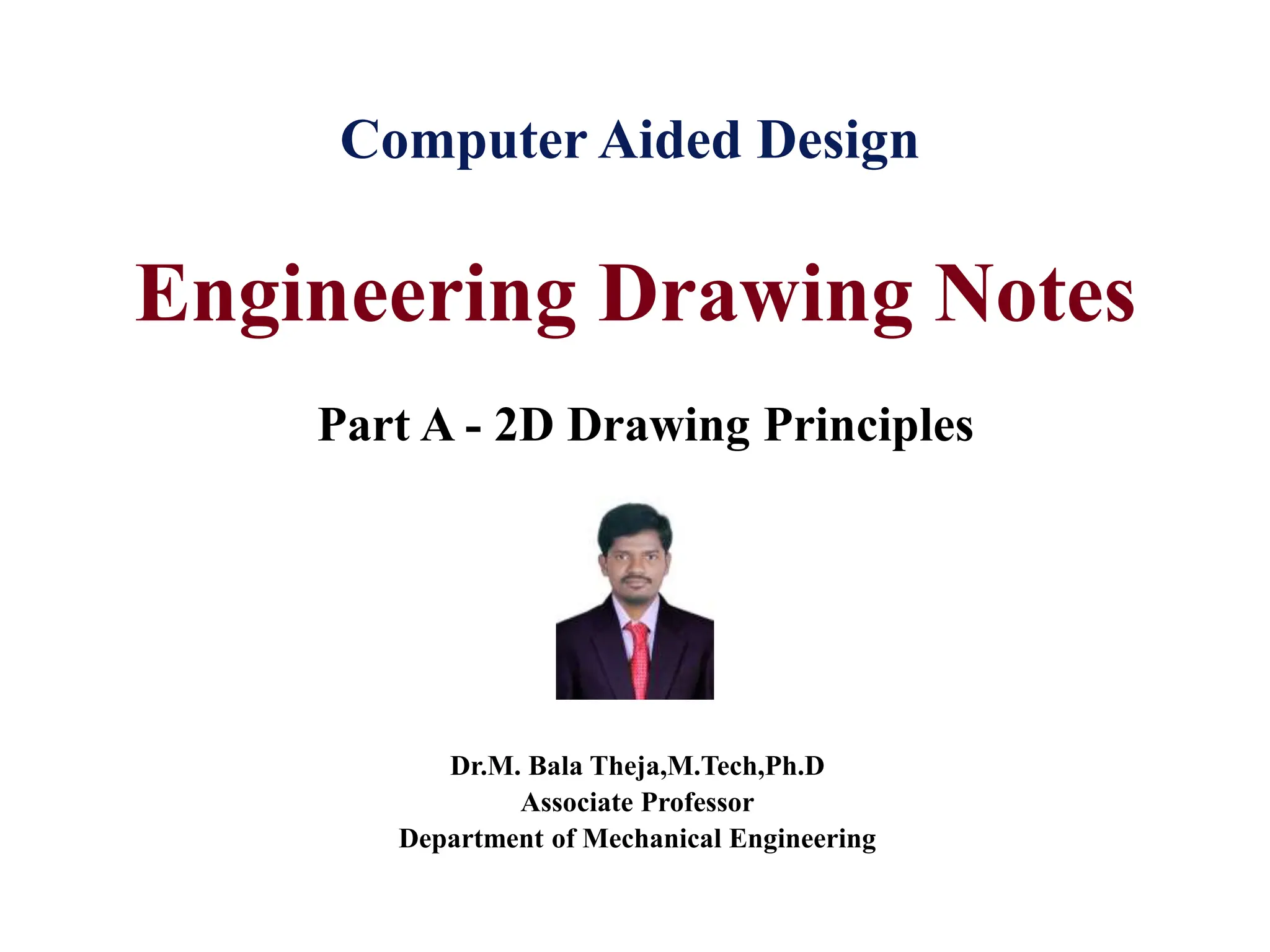 Engineering-Drawing-Notes.pptxPart A - 2D Drawing Principles | PPTX