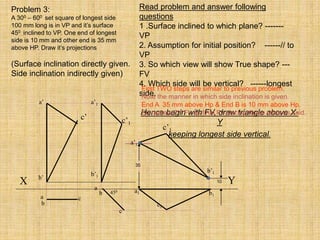 Engineering Drawing focus on projection of planes | PPT
