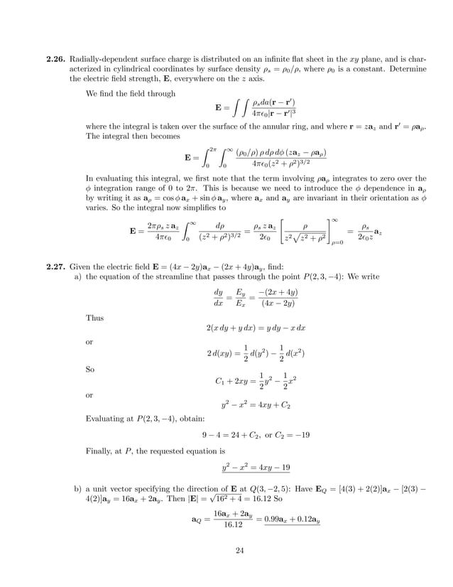 Engineering Electromagnetics 8th Edition Hayt Solutions Manual | PDF