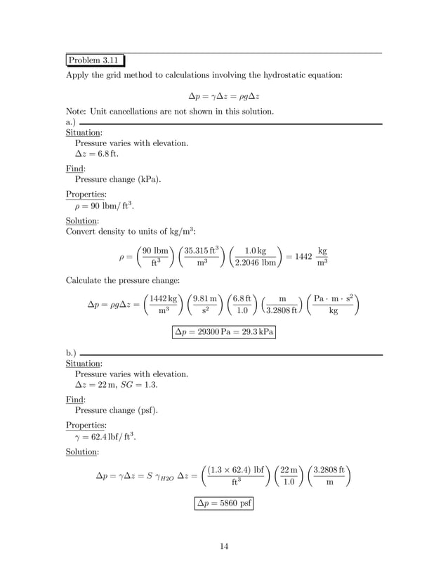 Engineering Fluid Mechanics 11th Edition Elger Solutions Manual | PDF | Physics | Science