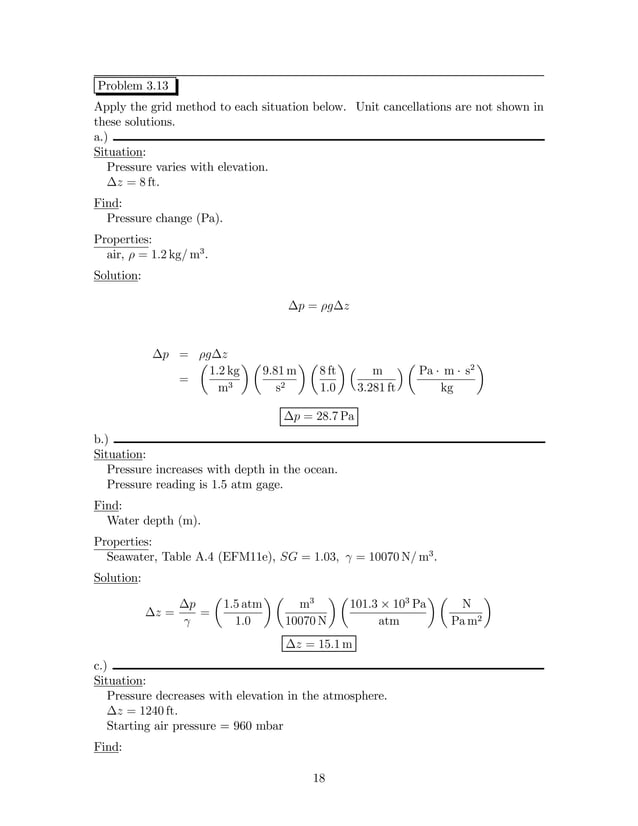 Engineering Fluid Mechanics 11th Edition Elger Solutions Manual | PDF | Physics | Science