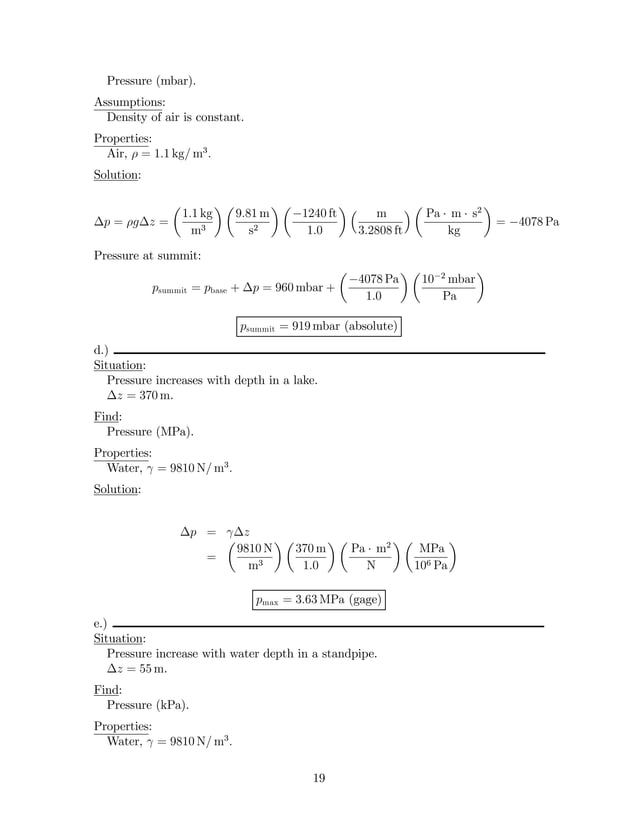 Engineering Fluid Mechanics 11th Edition Elger Solutions Manual | PDF | Physics | Science