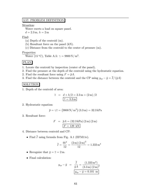 Engineering Fluid Mechanics 11th Edition Elger Solutions Manual