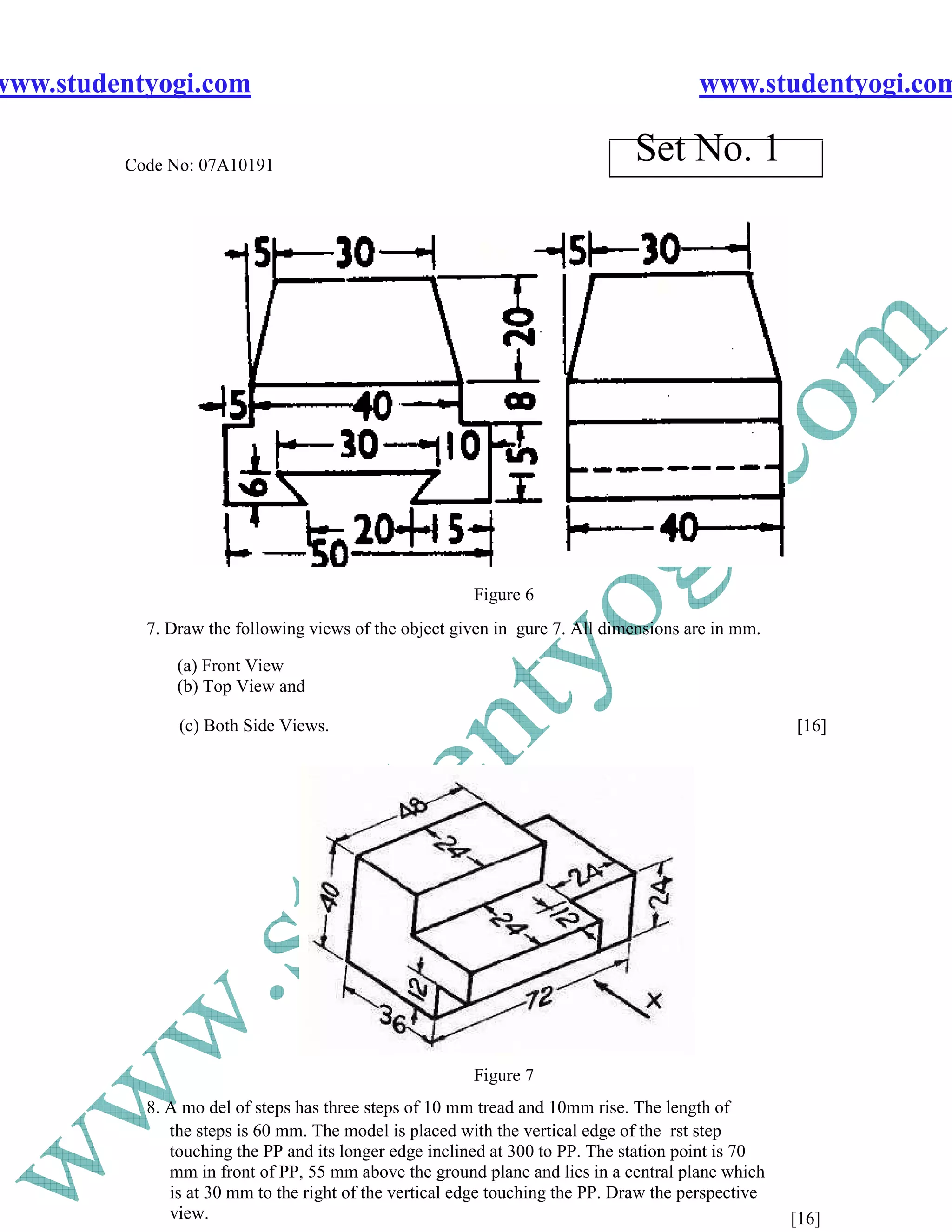 Engineering Graphics Jntu Model Paper{Www.Studentyogi.Com} | PDF