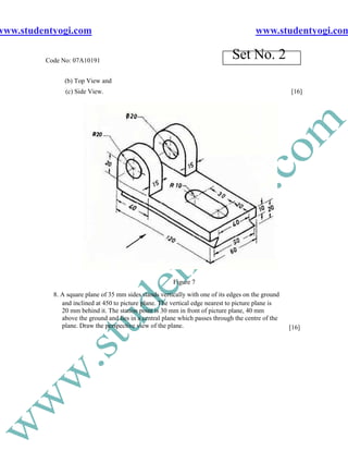 Engineering Graphics Jntu Model Paper{Www.Studentyogi.Com} | PDF