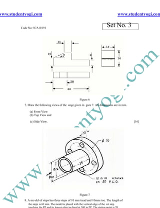 Engineering Graphics Jntu Model Paper{Www.Studentyogi.Com} | PDF