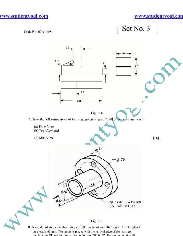 Engineering Graphics Jntu Model Paper{Www.Studentyogi.Com} | PDF
