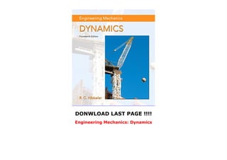 Engineering Mechanics: Dynamics | PDF