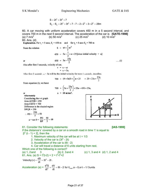 Engineering mechanics-question-and-answers-for-gate-ias | PDF