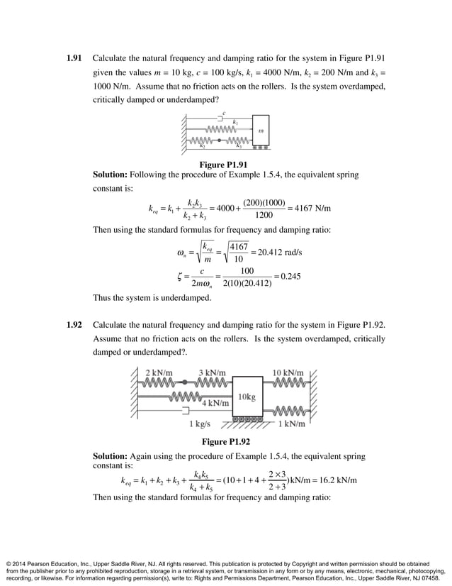 Engineering Vibration 4th Edition Inman Solutions Manual | PDF