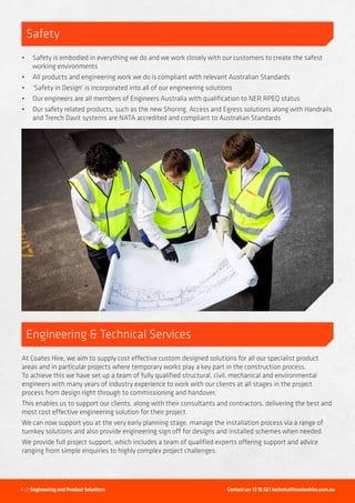 Coates Hire's Engineering and Product Solutions | PDF