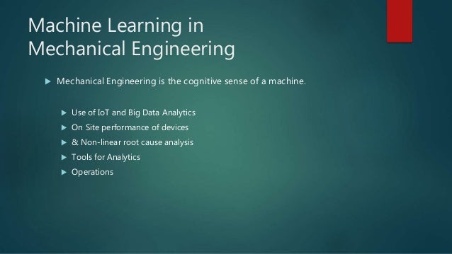 Engineering Applications of Machine Learning
