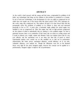Engineering applications of compressed air car | DOCX