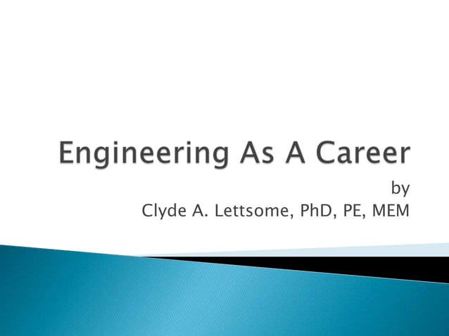 Engineering As A Career Pptx