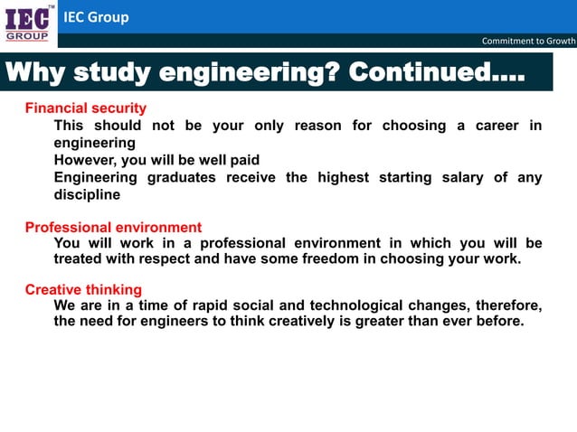 Engineering as a career ppt | PPT